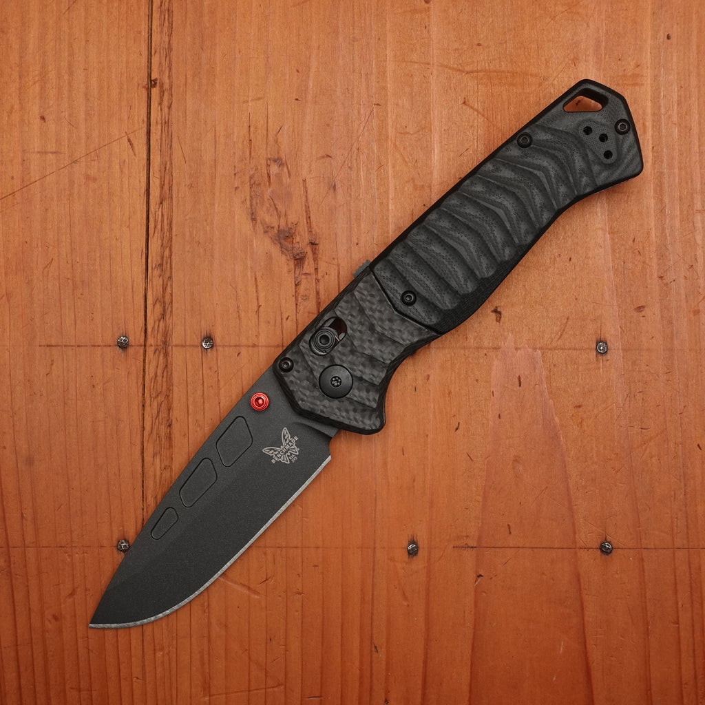 Benchmade 593BK-01 PSK Drop Point CPM-Magna-Cut AXIS Assist Carbon Fib ...