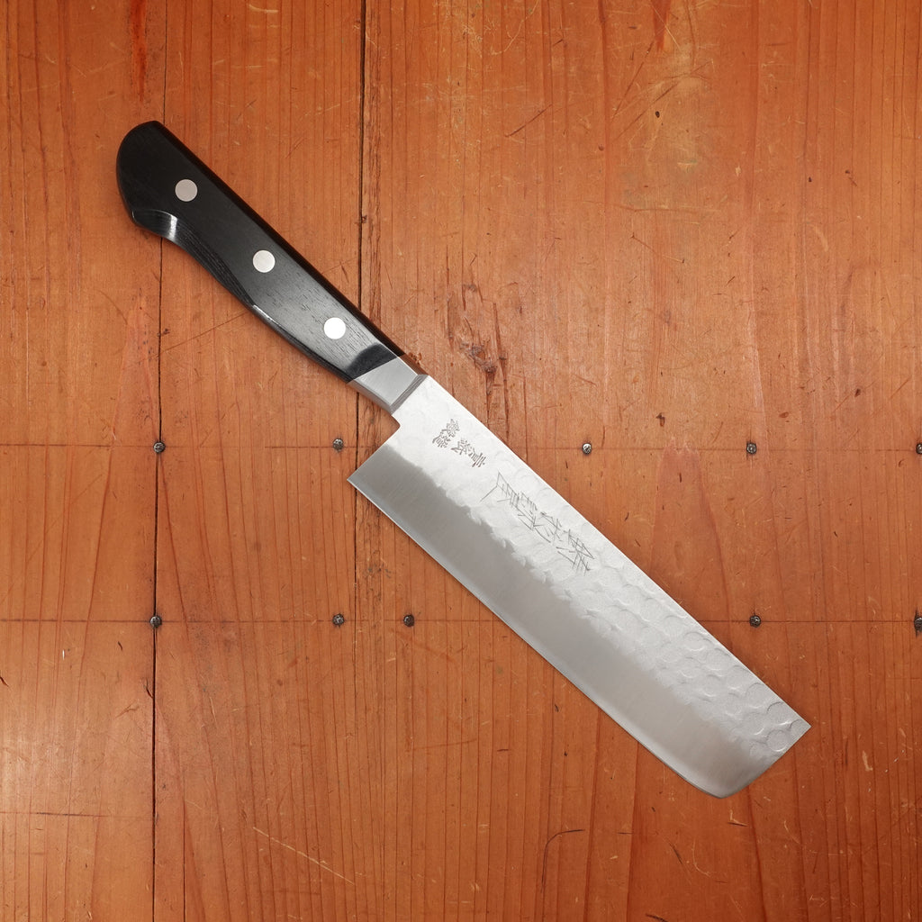 Hitohira Imojiya Kuma 165mm Nakiri Aogami 2 Nashiji Tsuchime Western H ...