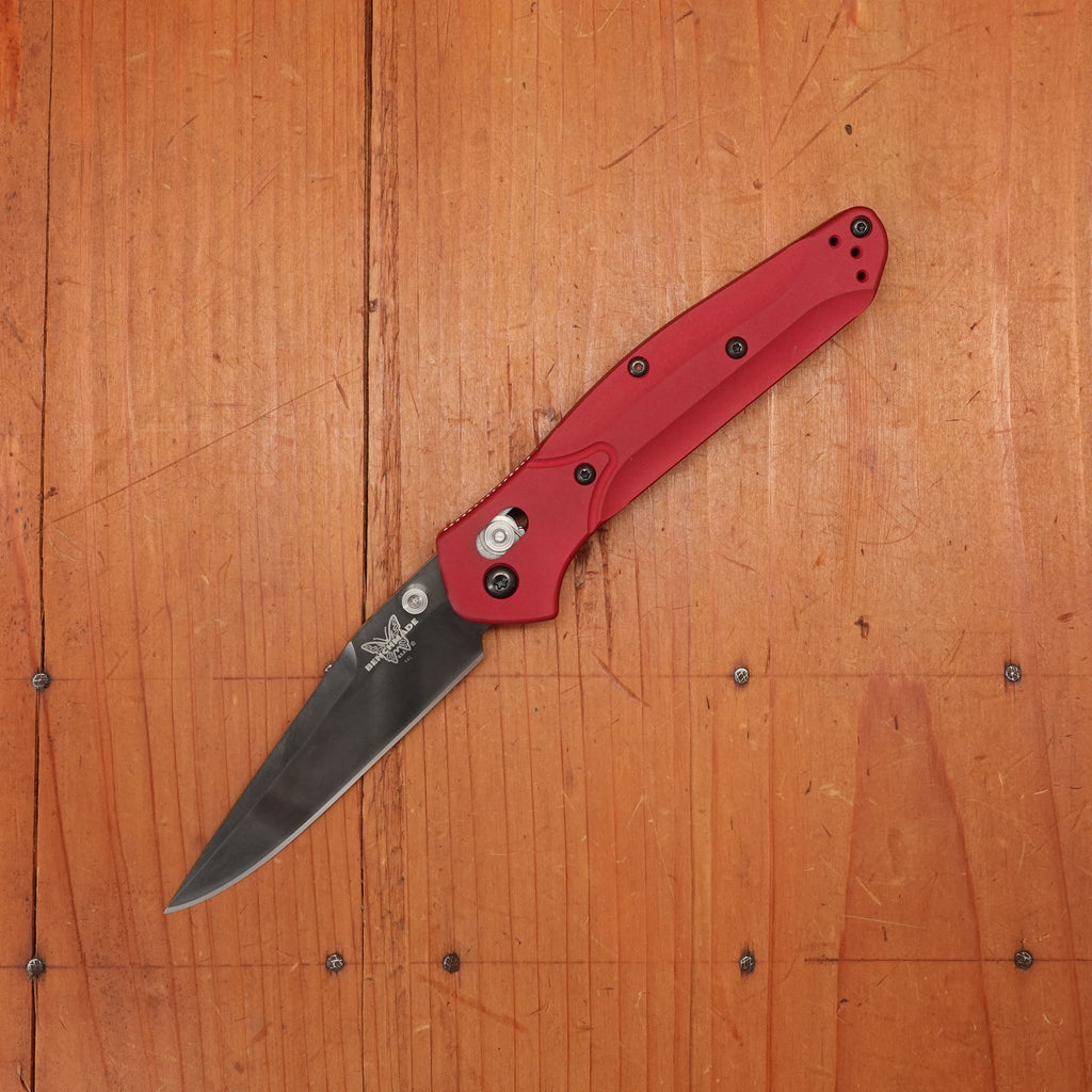 Vintage Benchmade 941BC1RED Drop Point 154CM AXIS Lock Red Anodized Al ...