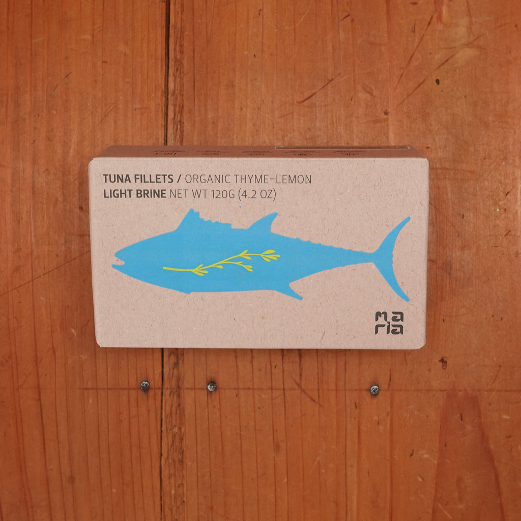 Maria Organic Tuna Fillets in Light Brine and Thyme-Lemon - 120g ...