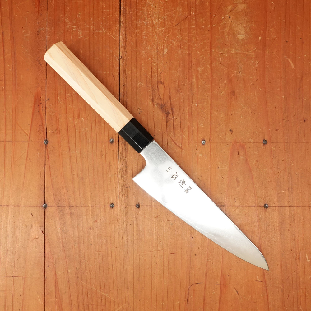 Hatsukokoro Hikari 150mm Ko-Santoku Stainless Clad SLD Hinoki Handle ...