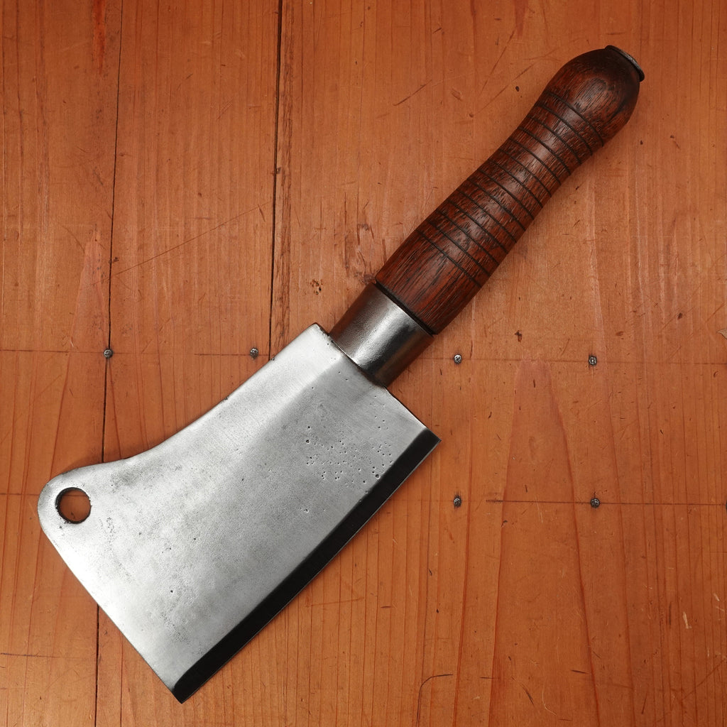 6" Hand Forged Cleaver Turned Handle Approx 1880s-1920 – Bernal Cutlery