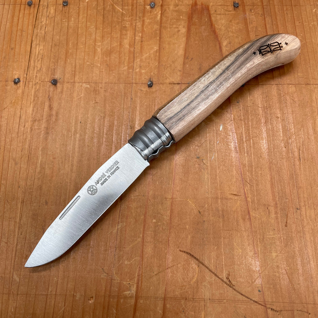 André Verdier L'Alpage 8.5cm Stainless Steel Folding Knife Walnut Hand ...