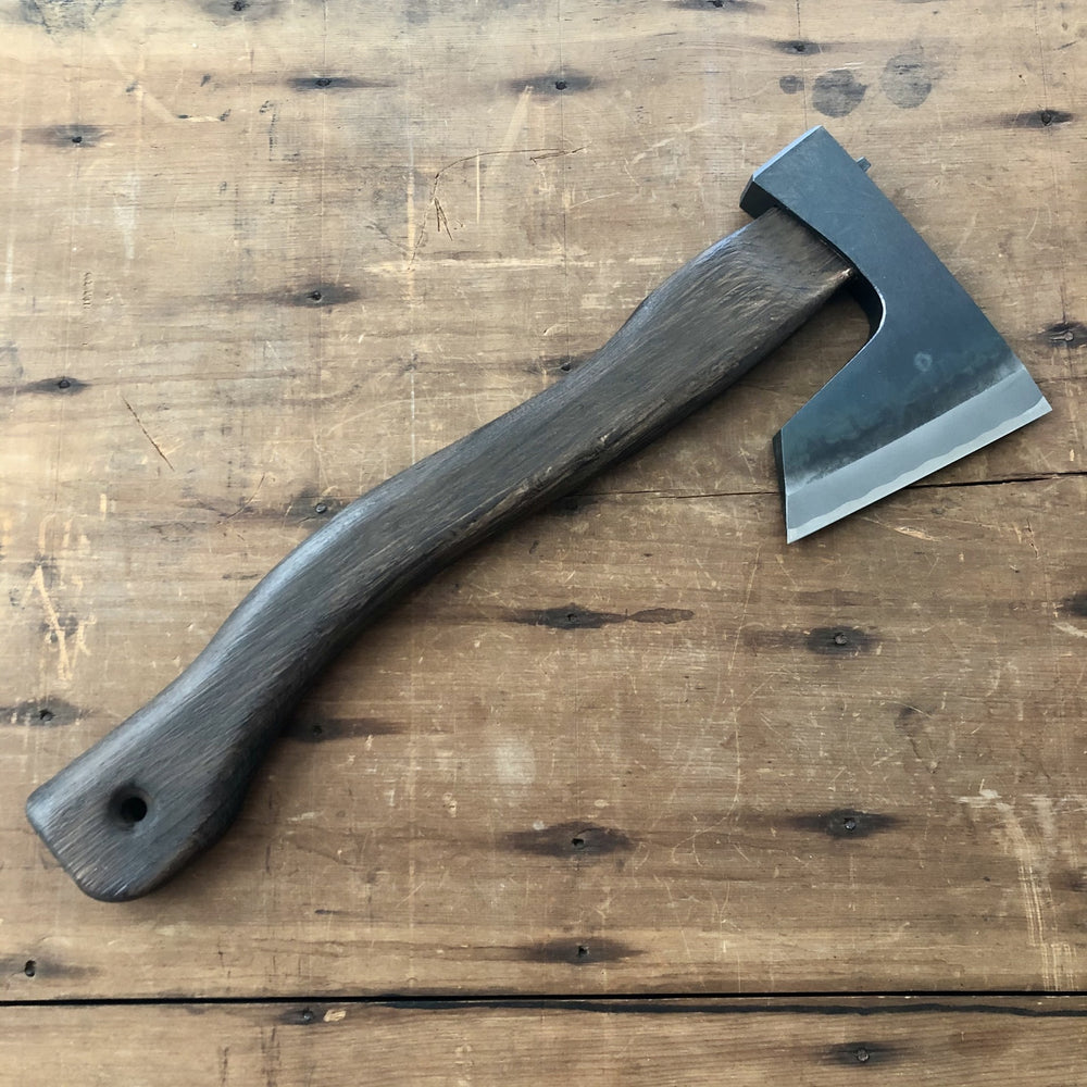Mizuno Jigata Hand Axe Curved Burnt Kanto Oak Handle – Bernal Cutlery